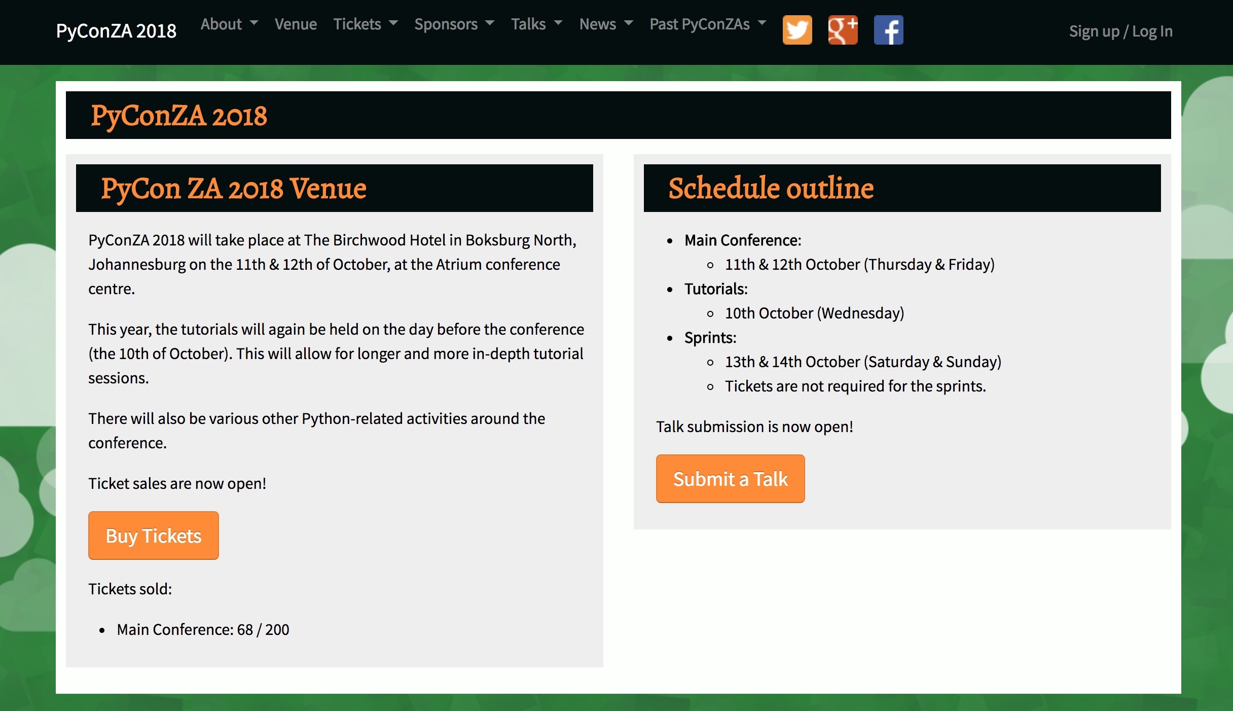 PyConZA, Johannesburg, 10-14 October 2018 - MIIAfrica